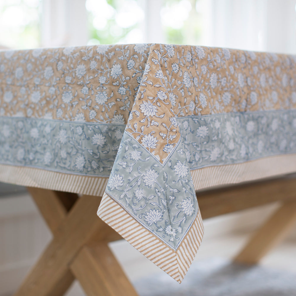 Block Printed Tablecloths | Pepperwhites by Tara Dennis