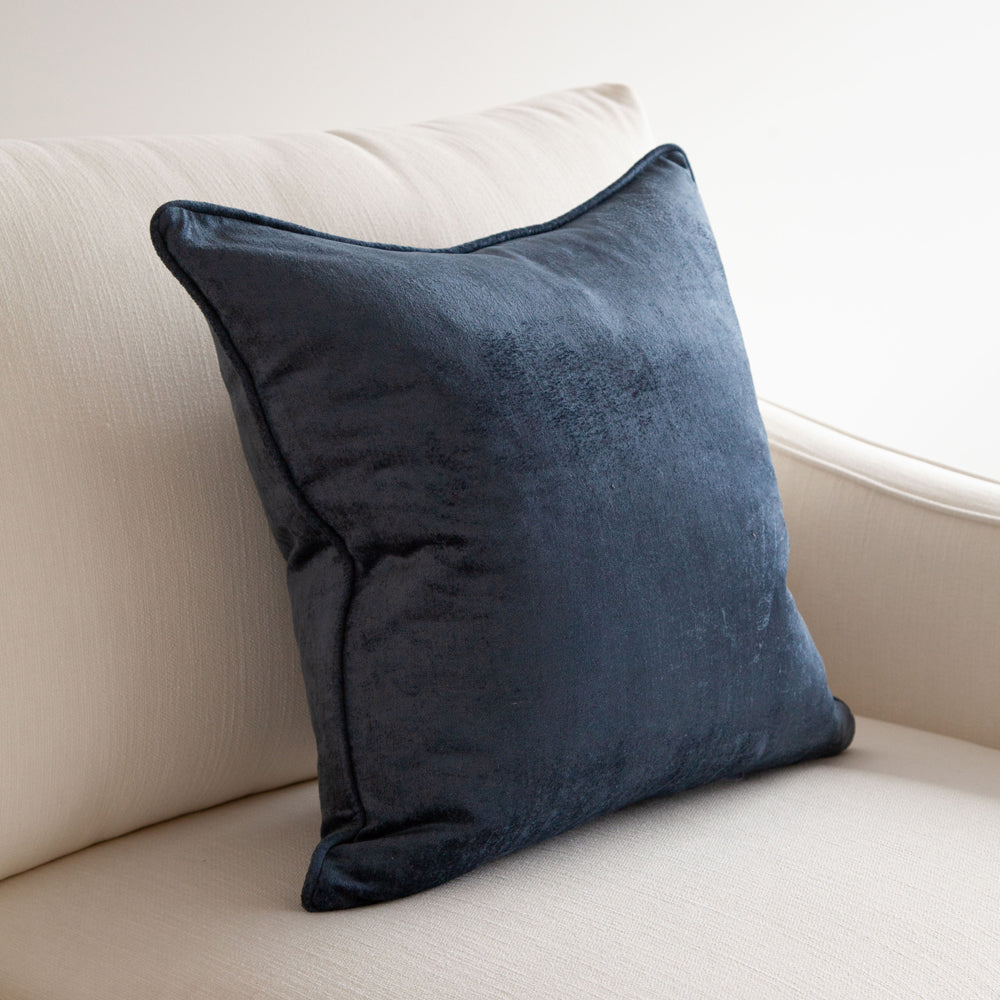 Crushed Velvet Cushion - Atlantic Blue - 50x50cm | Pepperwhites ...