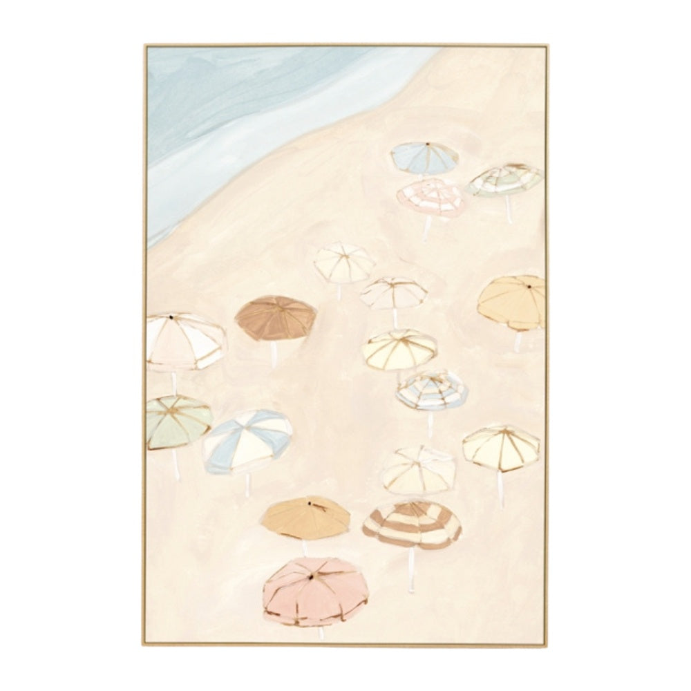 Summer Parasols Pastel Canvas – Pepperwhites by Tara Dennis