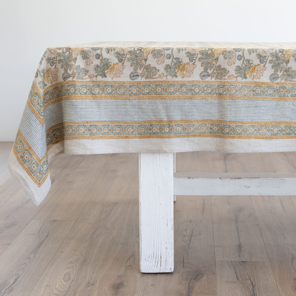 Vivienne Linen Tablecloth | Pepperwhites by Tara Dennis