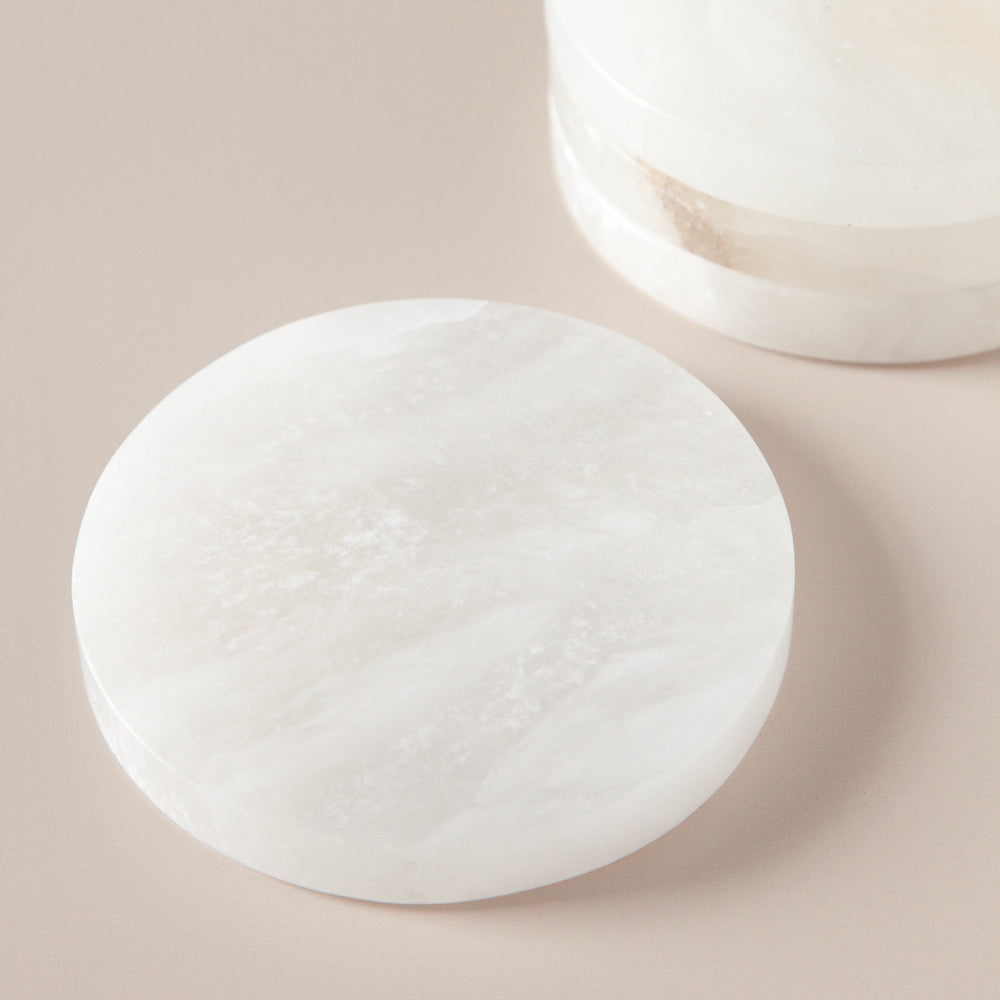 Alabaster Coasters - Set of 4 | Pepperwhites by Tara Dennis