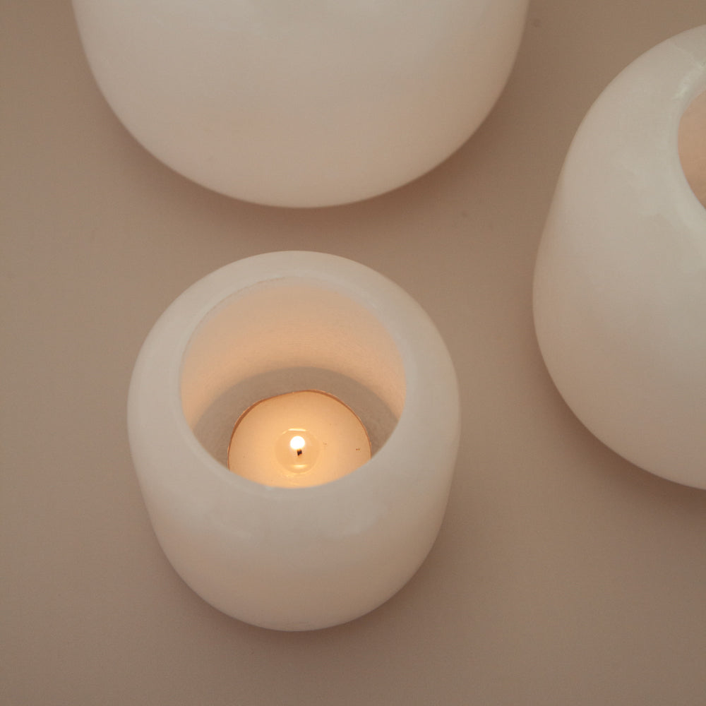 Alabaster Votive Set of 3 – Pepperwhites by Tara Dennis
