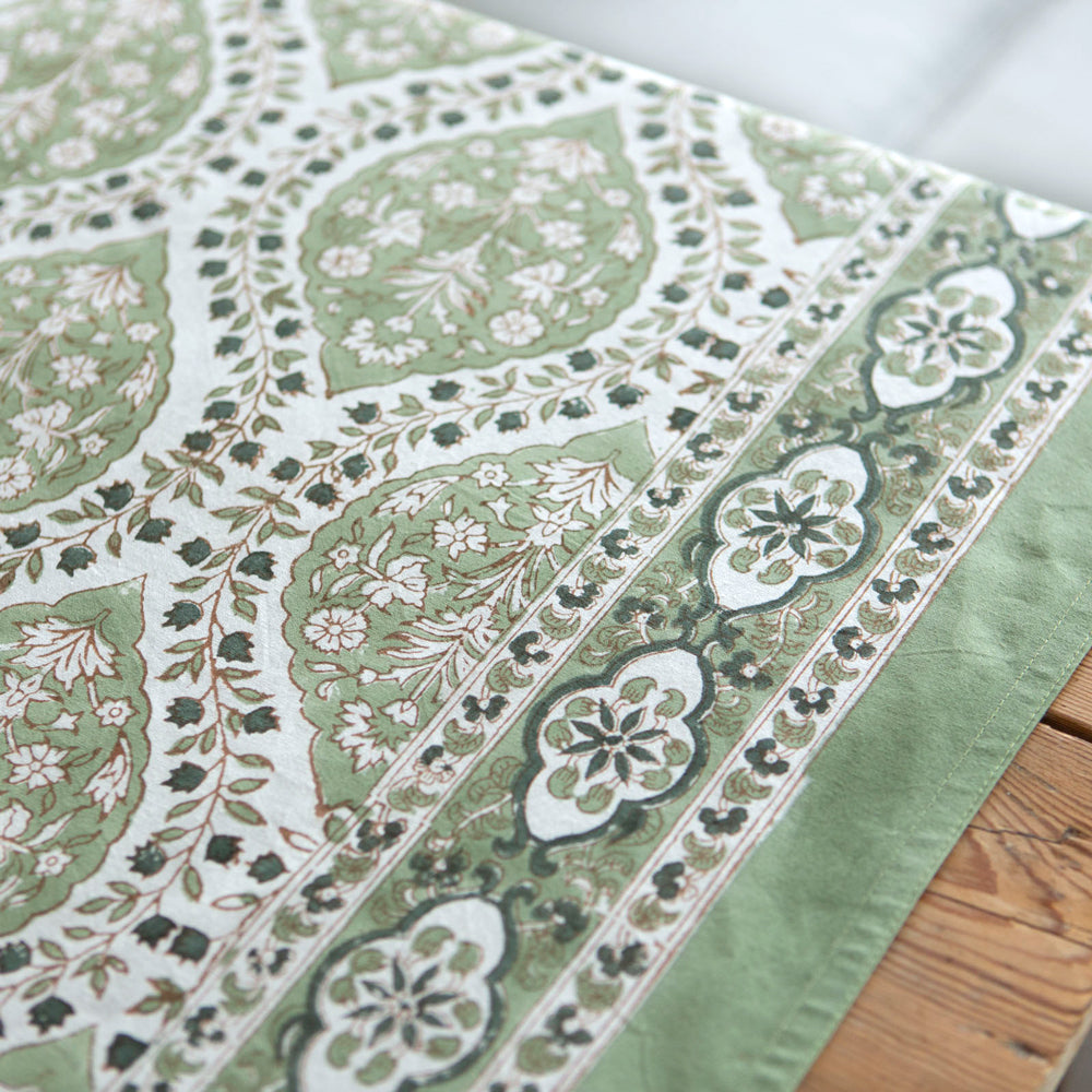 Florence Block Printed Tablecloth | Pepperwhites by Tara Dennis