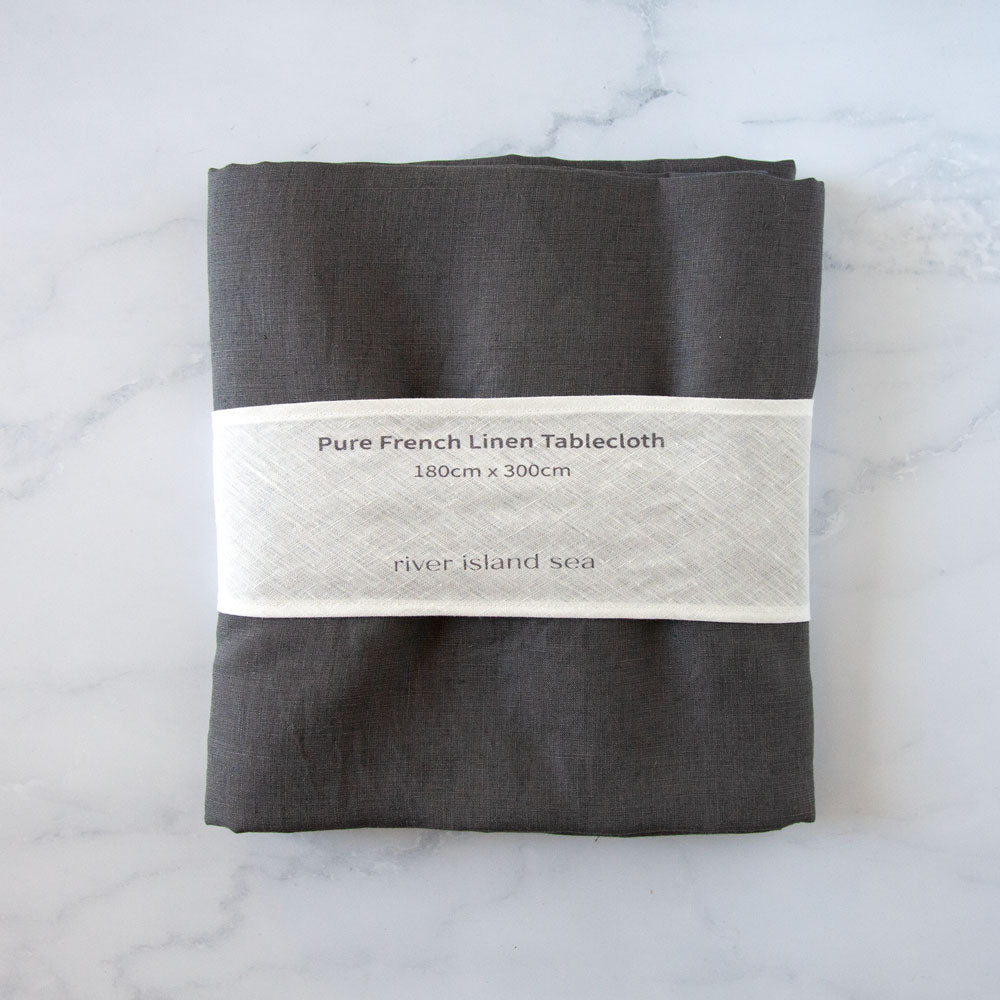 Pewter Linen Tablecloth - Two sizes available | Pepperwhites ...