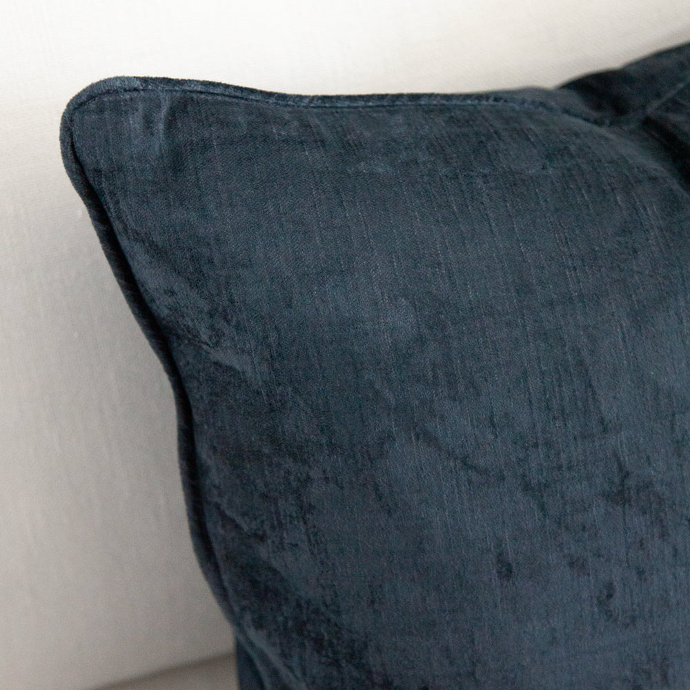 Crushed Velvet Cushion - Atlantic Blue - 50x50cm | Pepperwhites ...