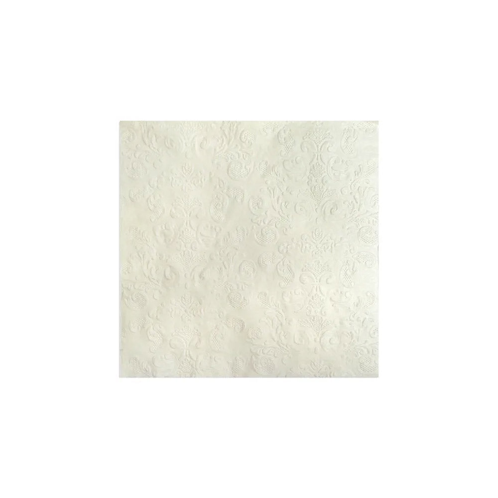 Embossed White Paper Napkins – Pepperwhites by Tara Dennis