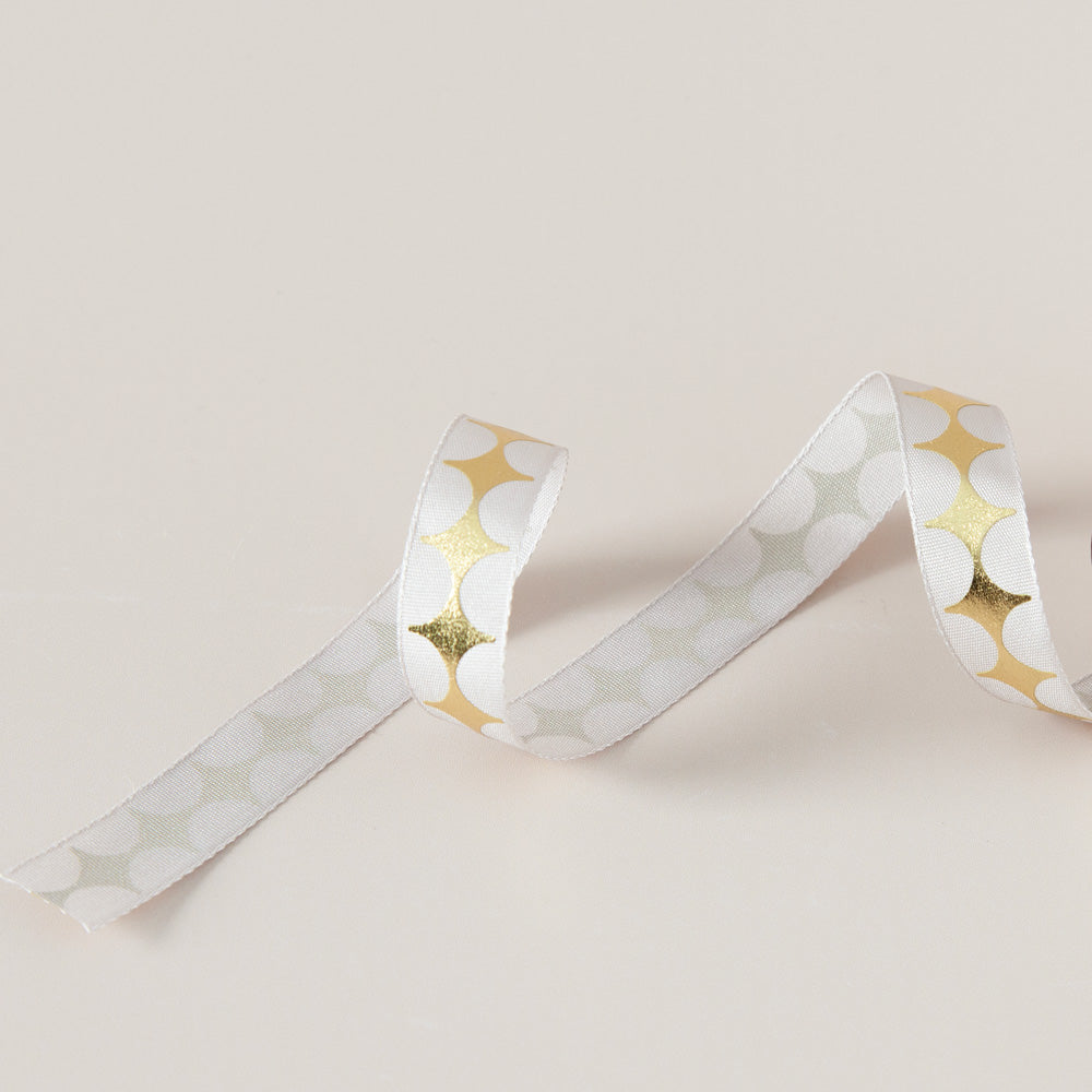 Harlequin Mocha Gift Wrapping Ribbon 2.5m – Pepperwhites by Tara Dennis