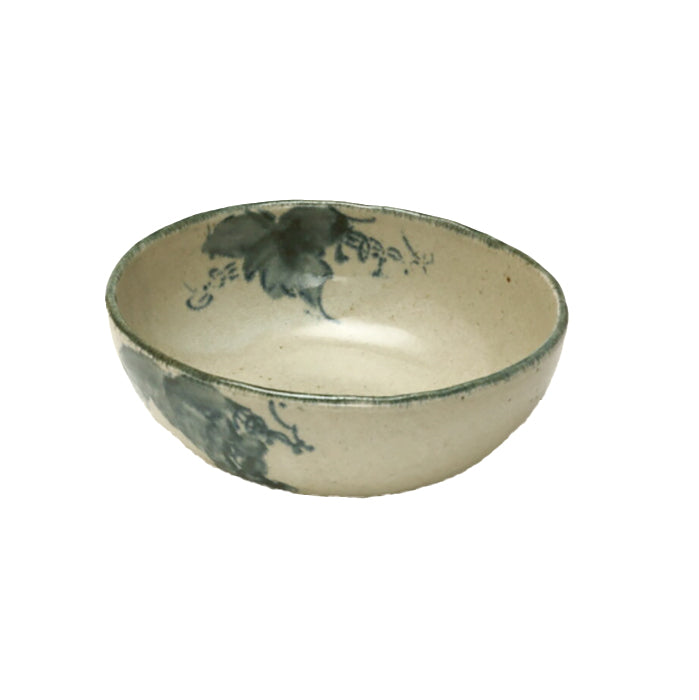 Handpainted Budoh Oval Bowl – Pepperwhites by Tara Dennis