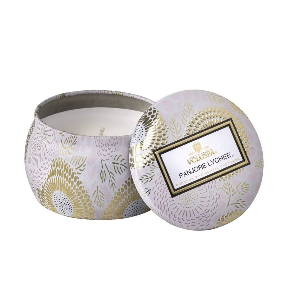 Voluspa Panjore Lychee Tin Candle | Pepperwhites by Tara Dennis