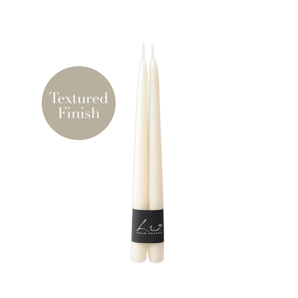 Textured Taper Dinner Candles - Ivory | Pepperwhites by Tara Dennis