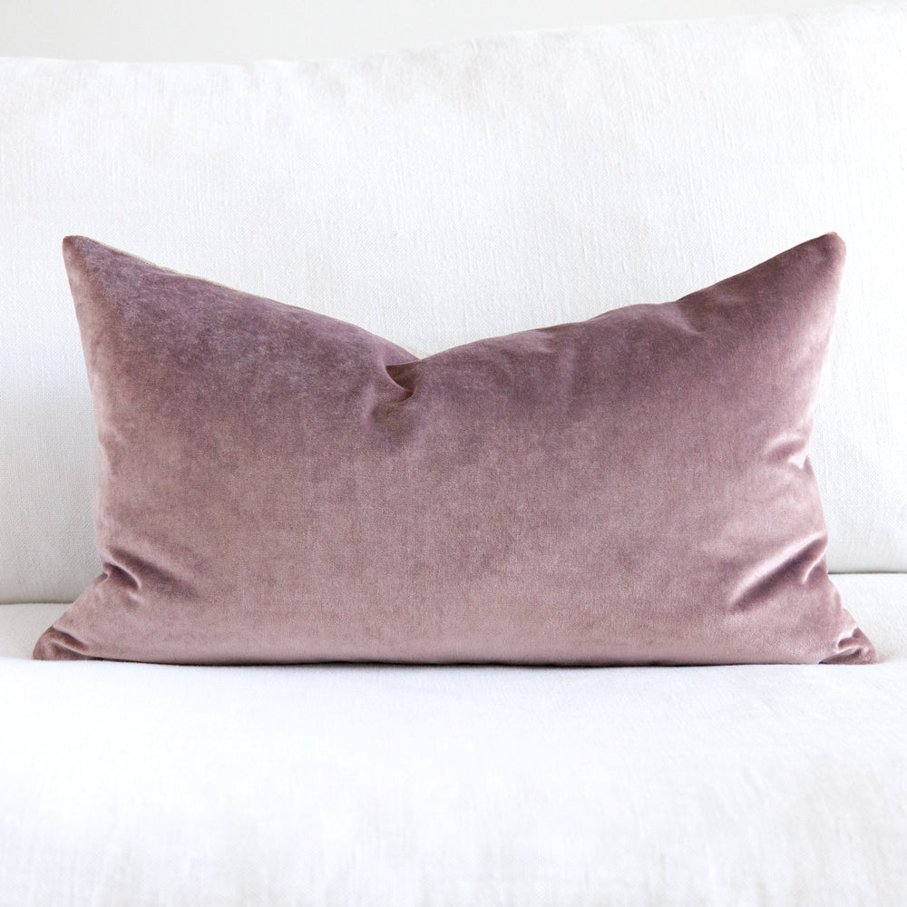 Parma Pink Velvet Cushion - Iosis | Pepperwhites by Tara Dennis